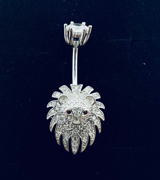 Silver 925 Lion Shape Belly Ring – LAMOE