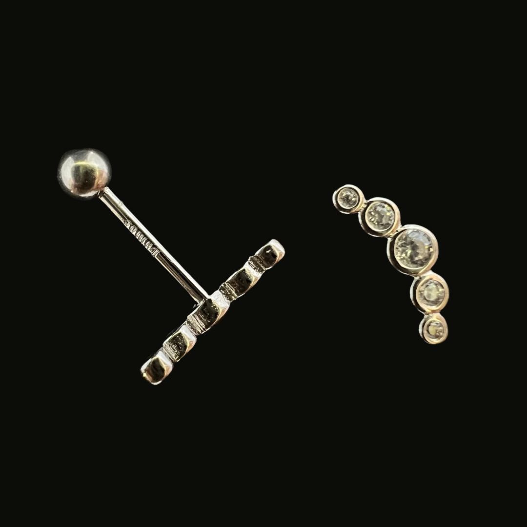 5 Stones Helix Ear Piercing – LAMOE