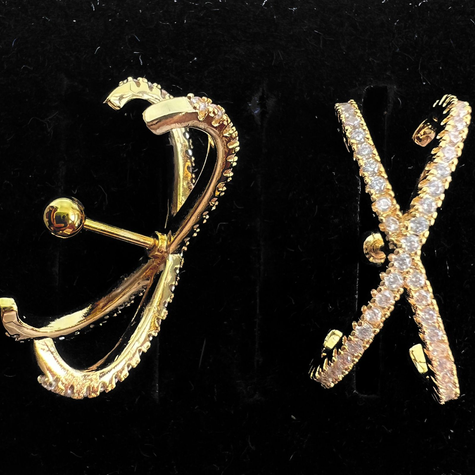 Stainless Steel X Shape Crossed Arcs Upper Lobe Ear Piercing – LAMOE