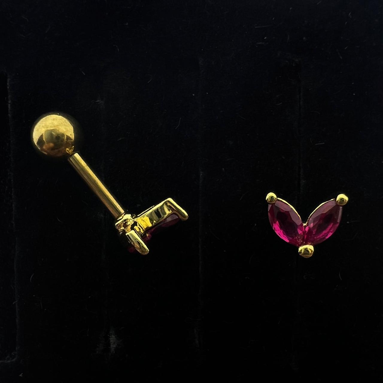 Red Wings Stud Ear Piercing – LAMOE