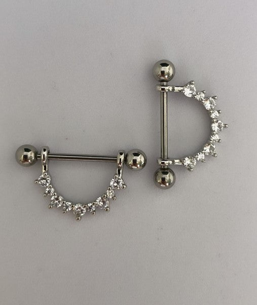 Protractor Shape Nipple Piercing – LAMOE